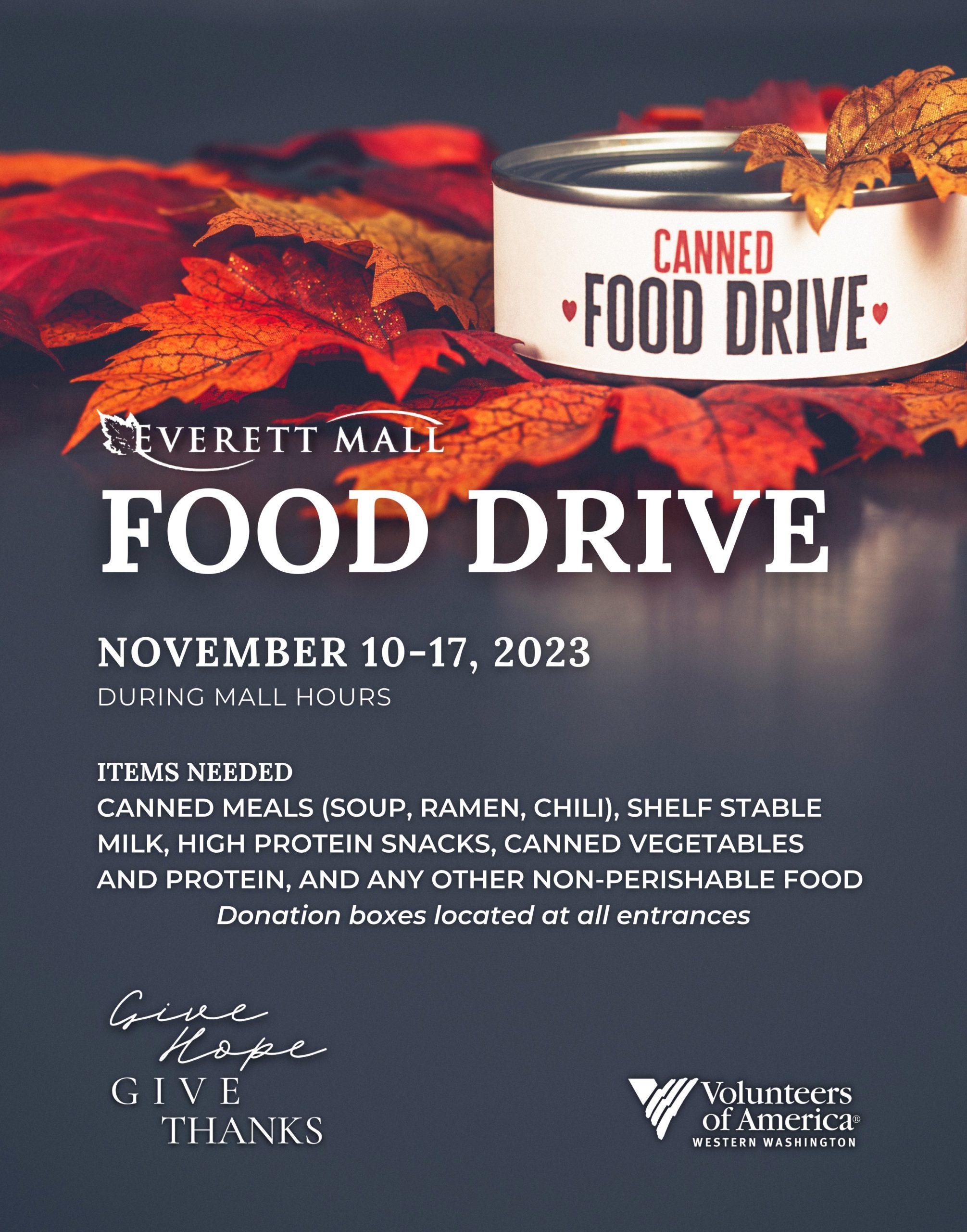 Everett Mall Give Hope Give Thanks Food Drive | Everett Mall